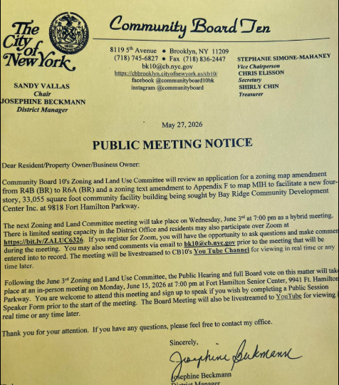 Is CB 10 Going to Change the Zoning For the Bay Ridge Community ...